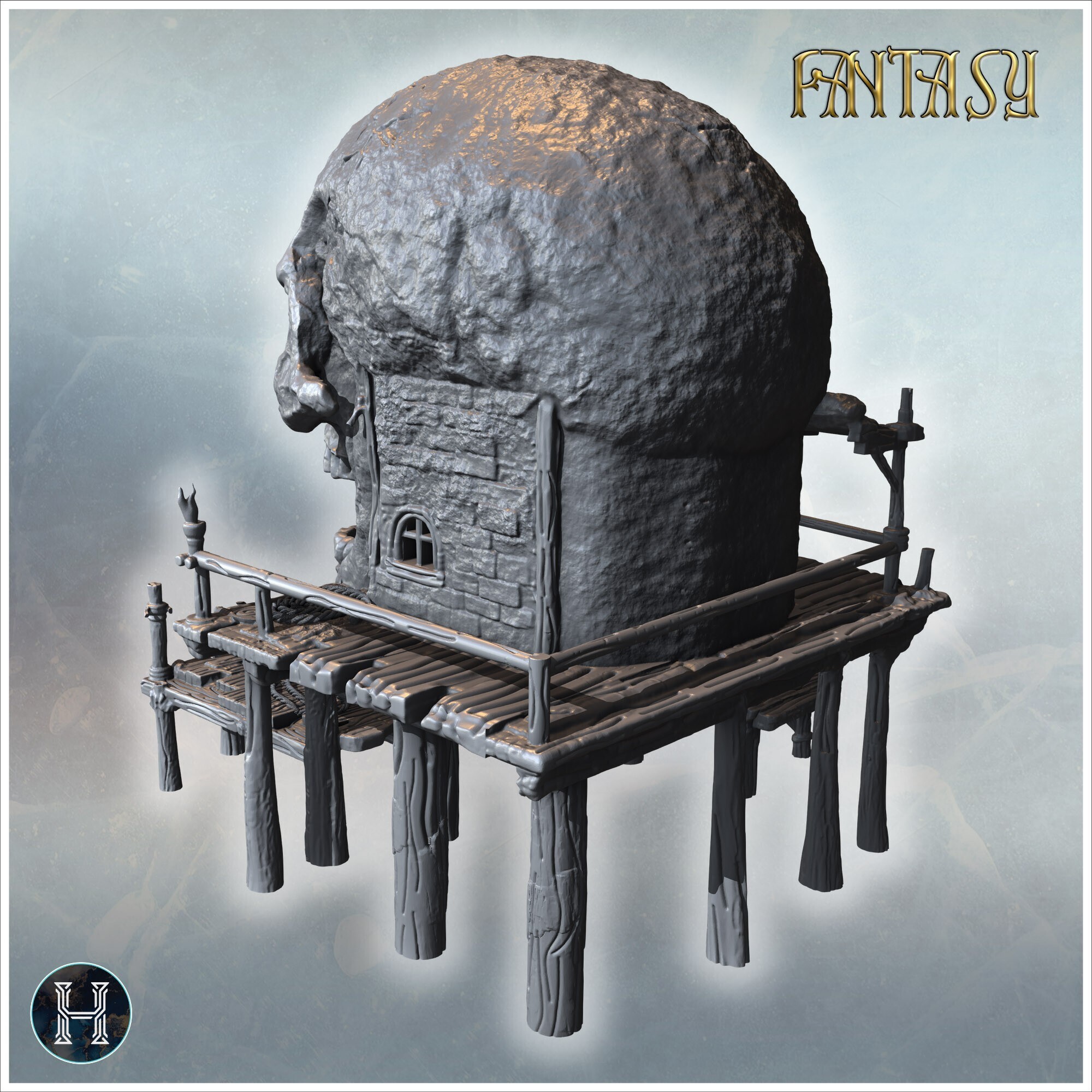 🏠 House built inside a skull (61) - Medieval Fantasy Magic Feudal Old ...