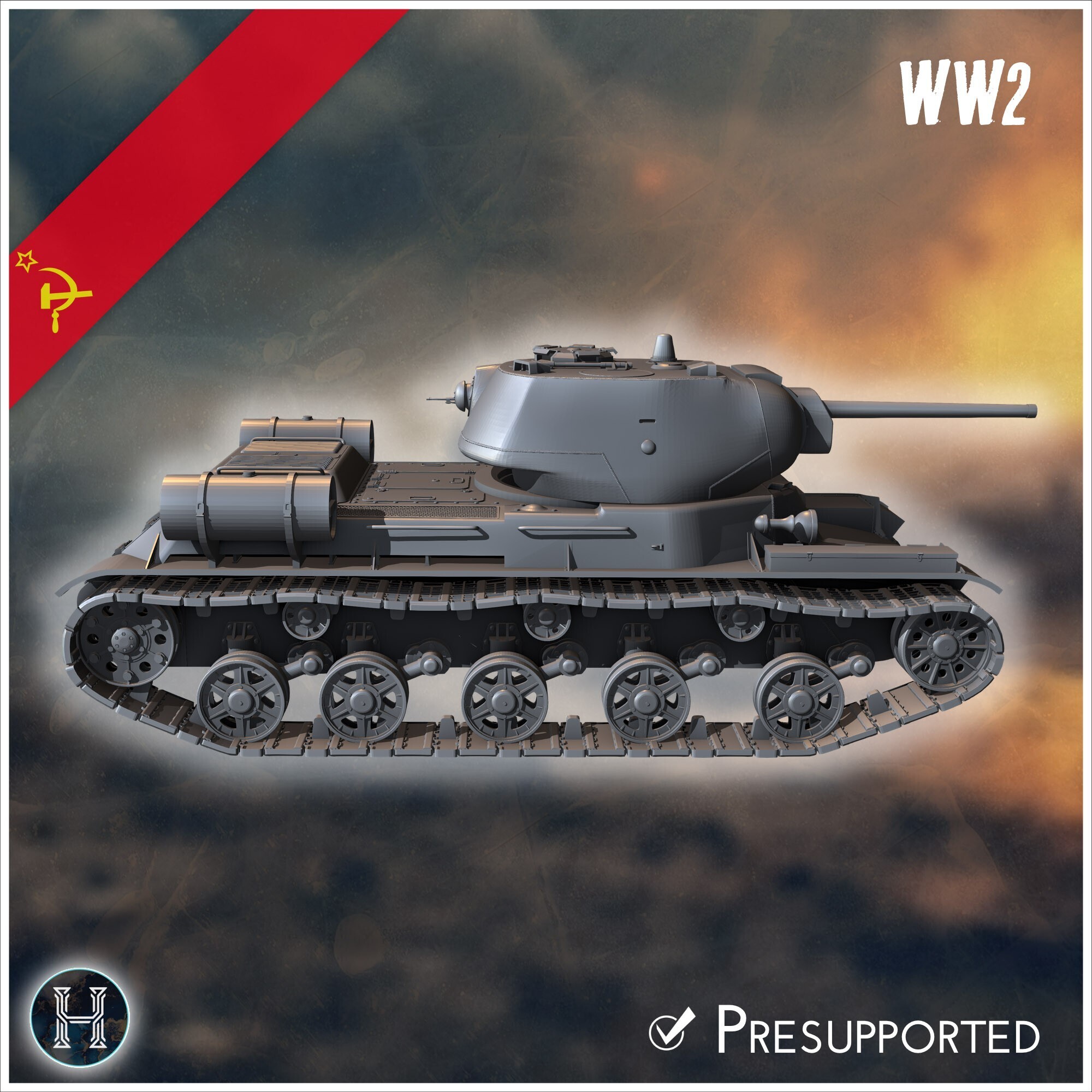 🪖 KV-13T 1942 prototype medium tank - Soviet army WW2 Second World East ...
