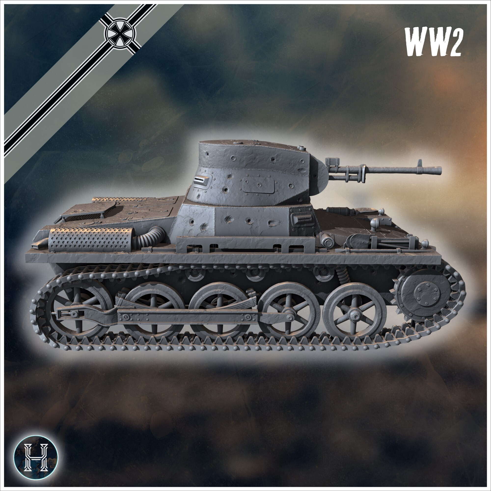 🪖 Panzer I 1 ' Breda' light tank with Spanish civil war conversion ...