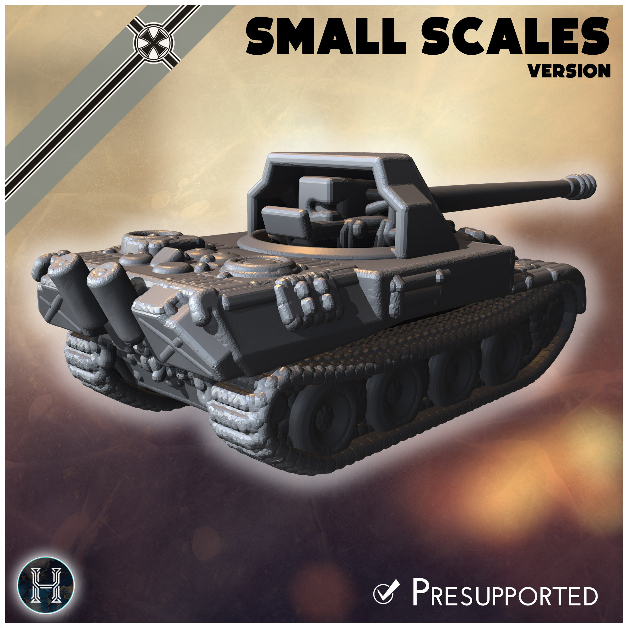 🤏 Panzer V Panther 128 mm Skorpion (Rh) (small scales version ...