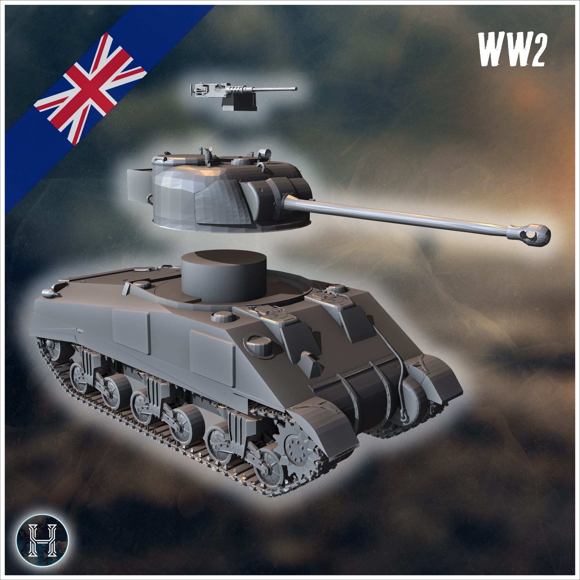🪖 Sherman M4 Firefly British tank destroyer (8) - UK United WW2 Kingdom ...