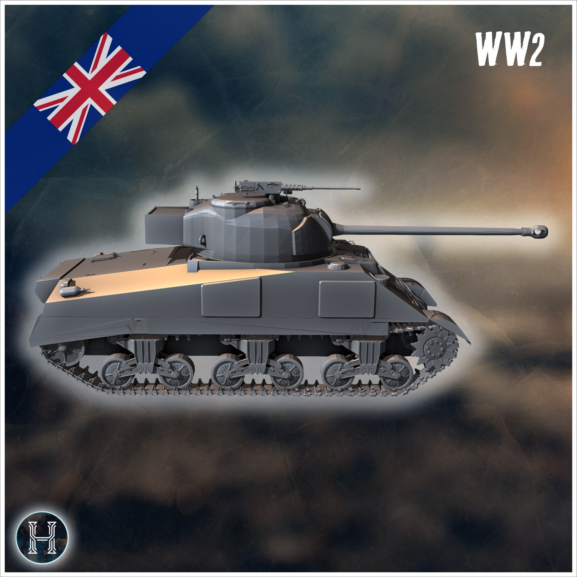 🪖 Sherman M4 Firefly British tank destroyer (8) - UK United WW2 Kingdom ...