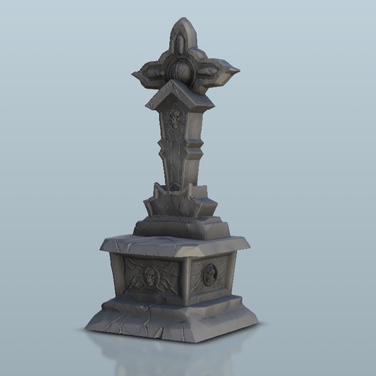 STL file Cross - Medieval Gothic Feudal Old Archaic Saga 28mm 15mm RPG ...
