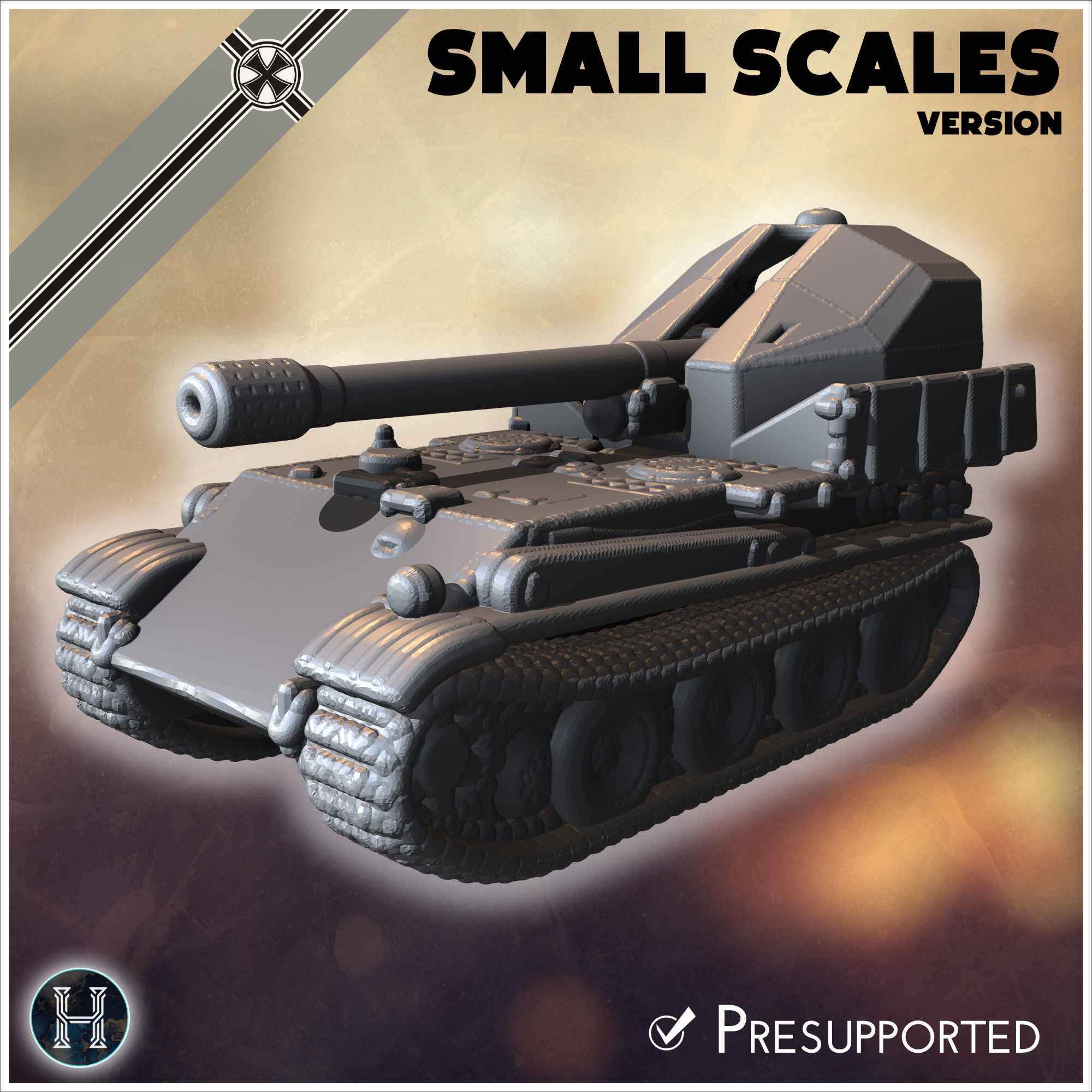🤏 Panzer V 128 mm SPG Grille 12 (K) (small scales version) - Germany ...