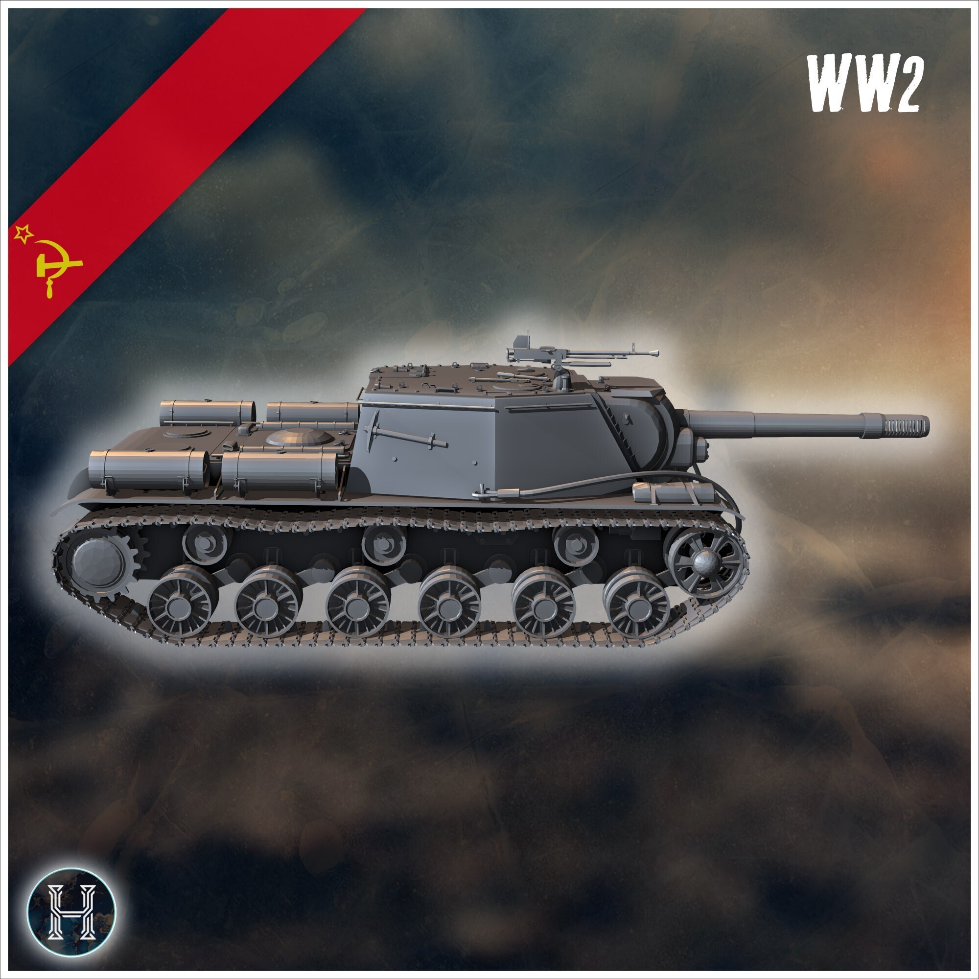 🪖 SU-152 Soviet tank destroyer (9) - Soviet army WW2 Second World East ...