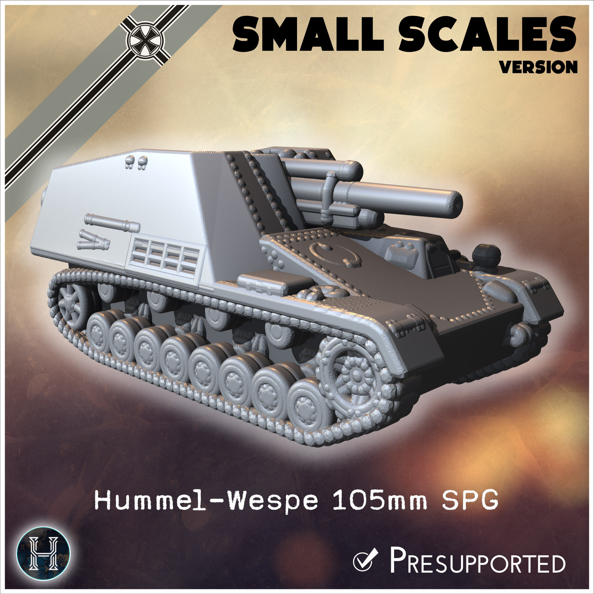 🤏 Hummel-Wespe 105mm SPG (small scales version) - Germany Eastern ...