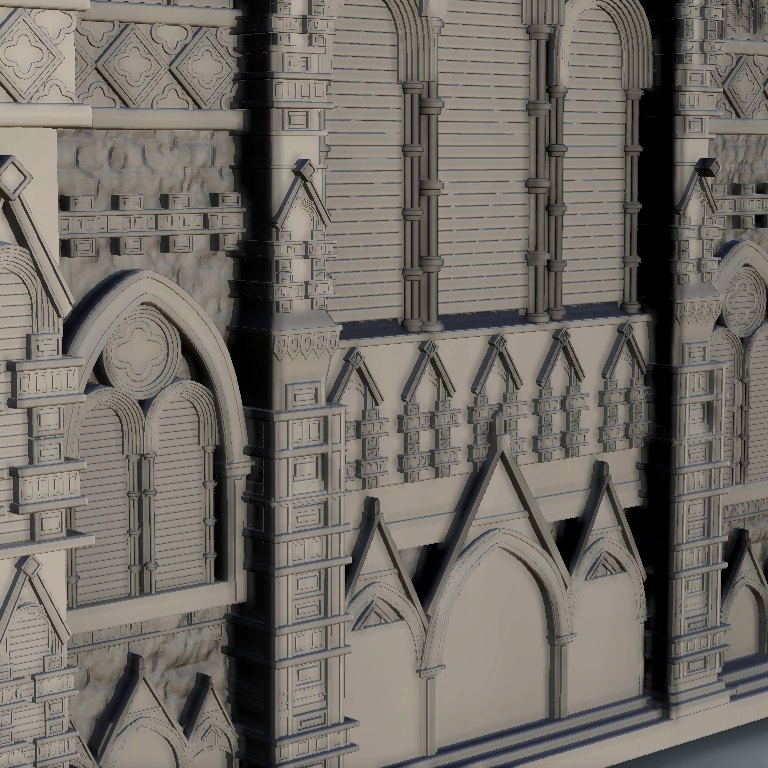 STL file Gothic monastry 3 - Flames of war Bolt Action Modern Dark Age ...