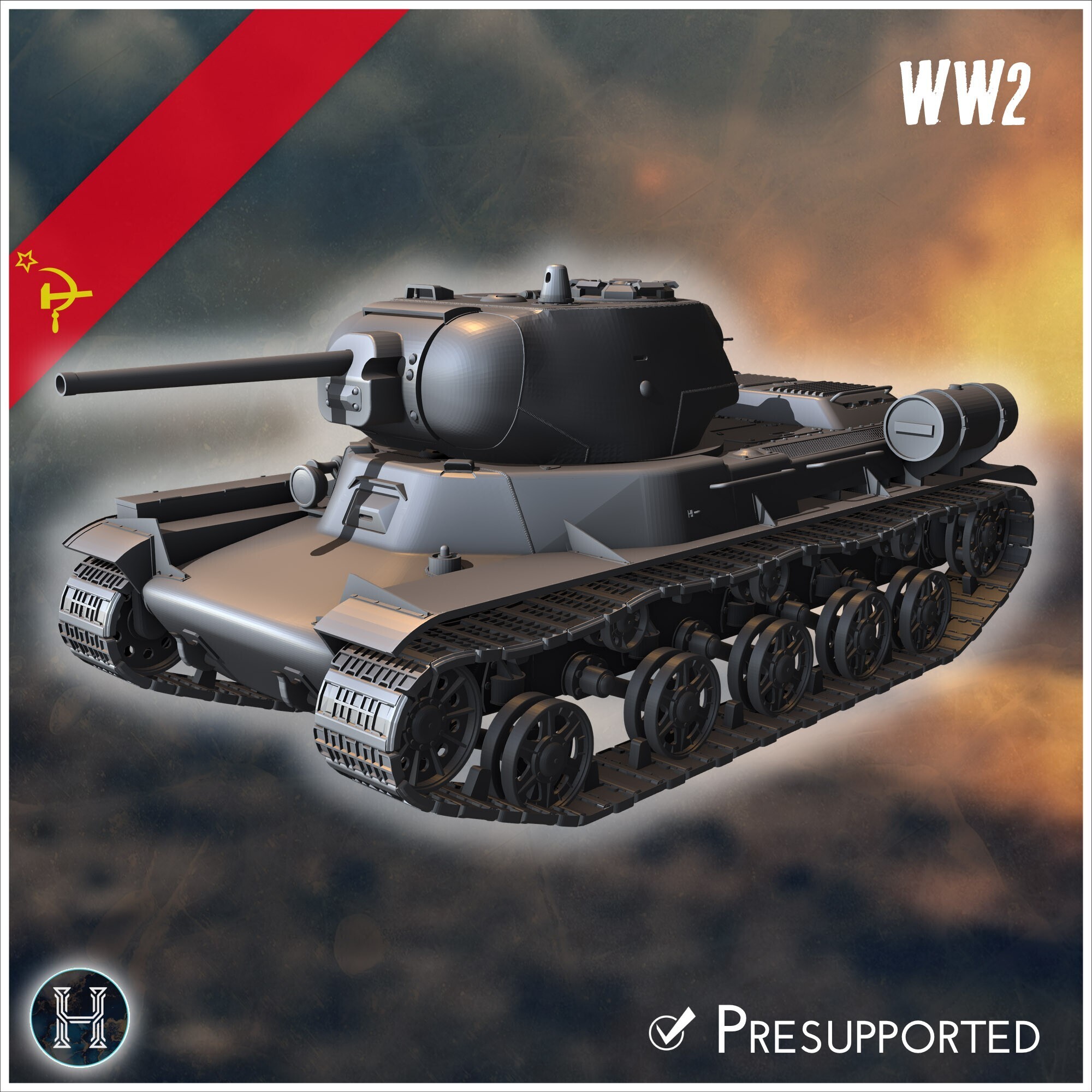 🪖 KV-13T 1942 prototype medium tank - Soviet army WW2 Second World East ...