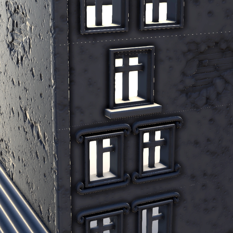 STL file Damaged flat-roofed urban building 9 - Flames of war Bolt ...