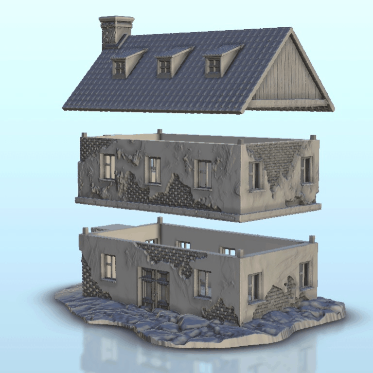 STL file House with floor 13 - Flames of war Bolt Action Empire baroque ...