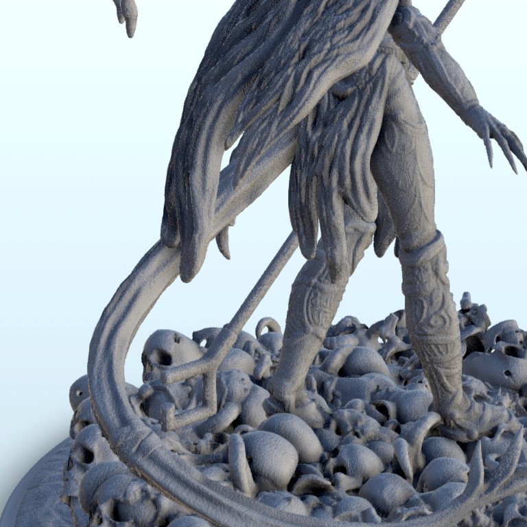 Fichier STL Daemonette with horn and spear - Darkness Chaos Medieval ...