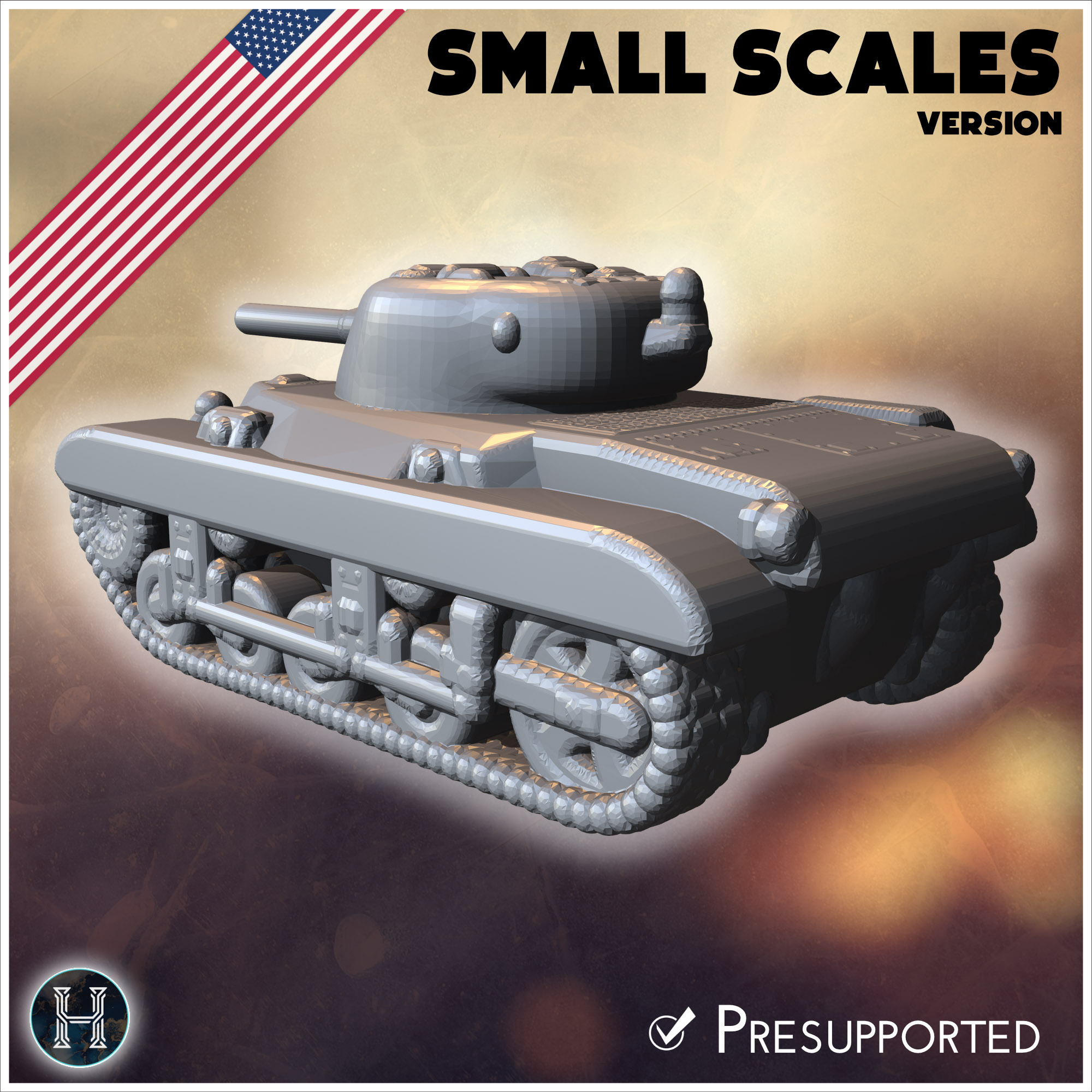 🪖 M22 Locust light airborne tank (small scales version) - USA US Army ...