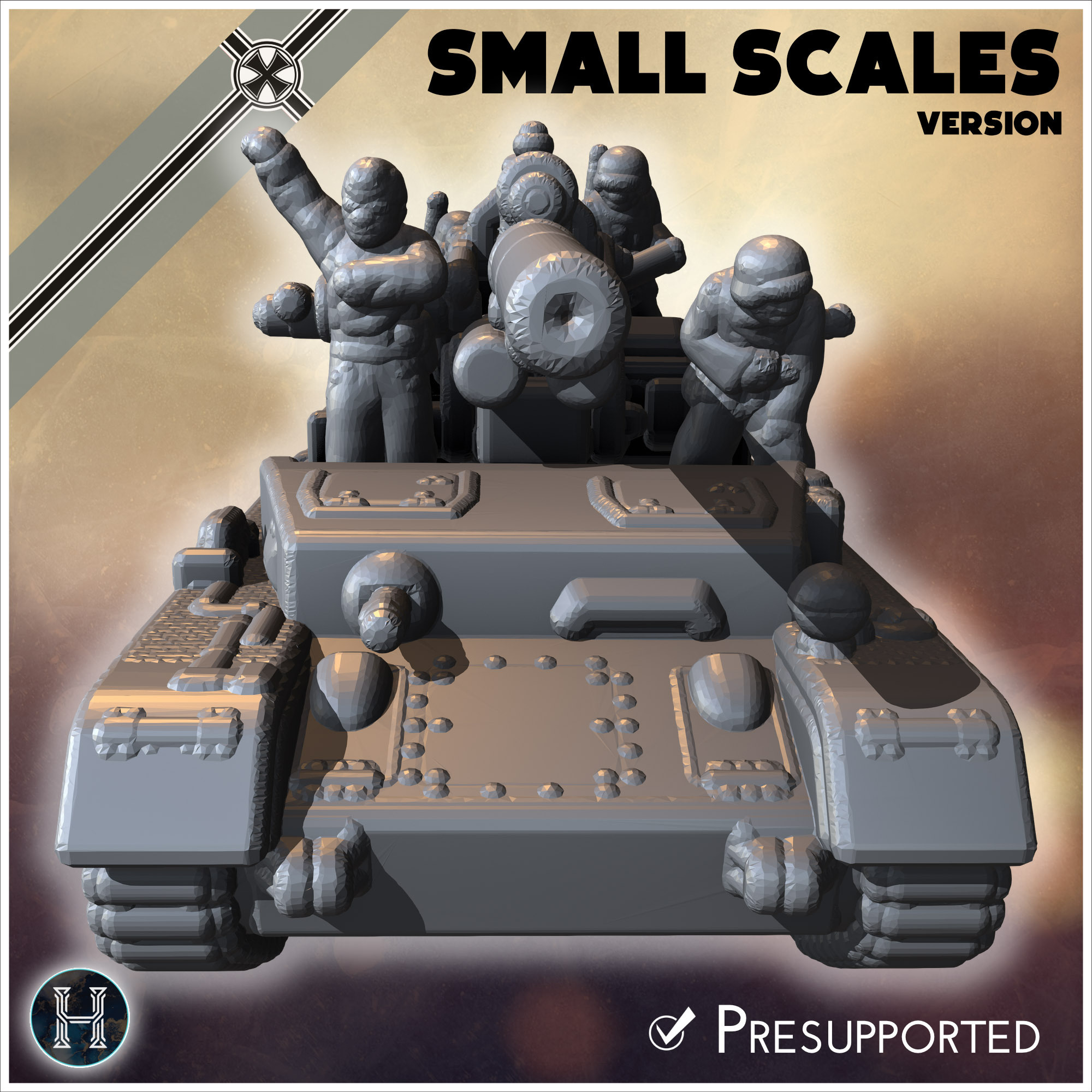 🤏 88 mm Flak 36 auf Fahrgestell Panzer IV (small scales version ...