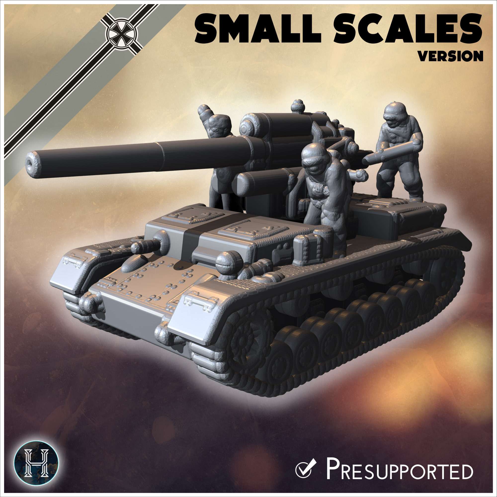 🤏 88 mm Flak 36 auf Fahrgestell Panzer IV (small scales version ...