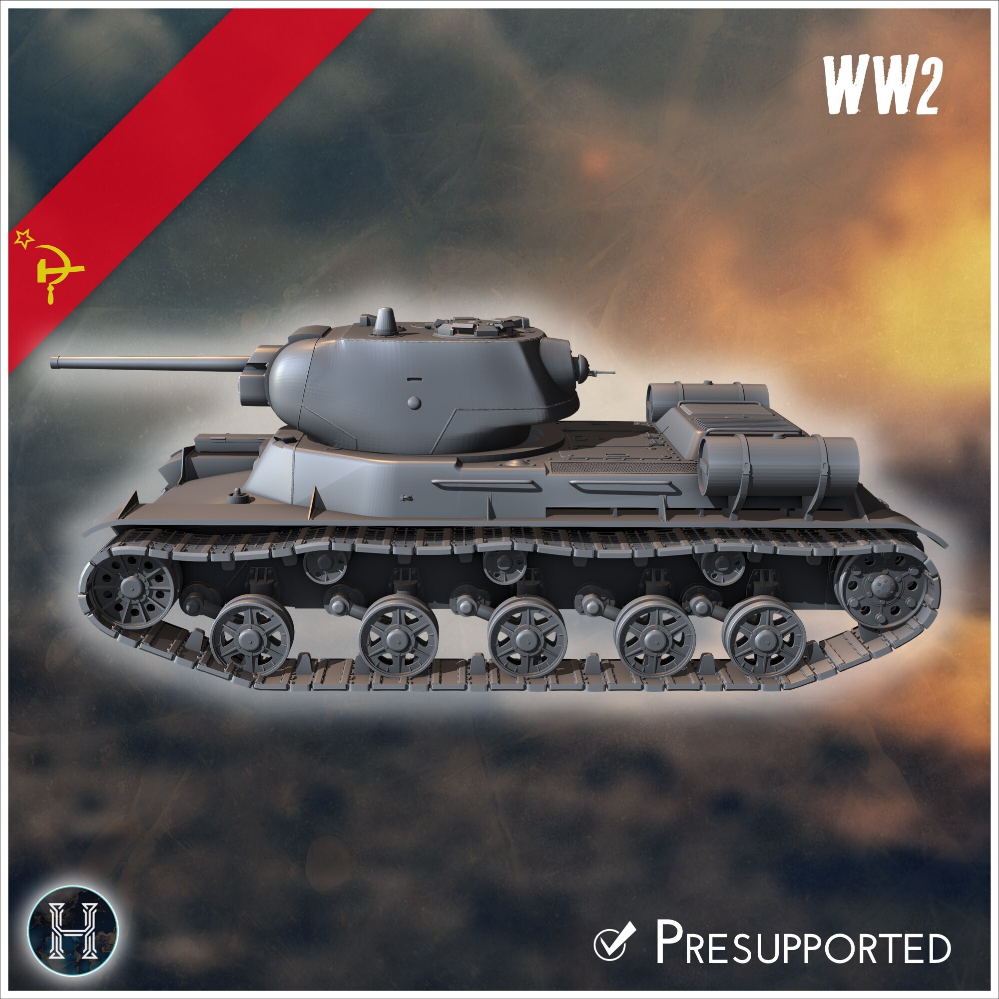 🪖 KV-13T 1942 prototype medium tank - Soviet army WW2 Second World East ...