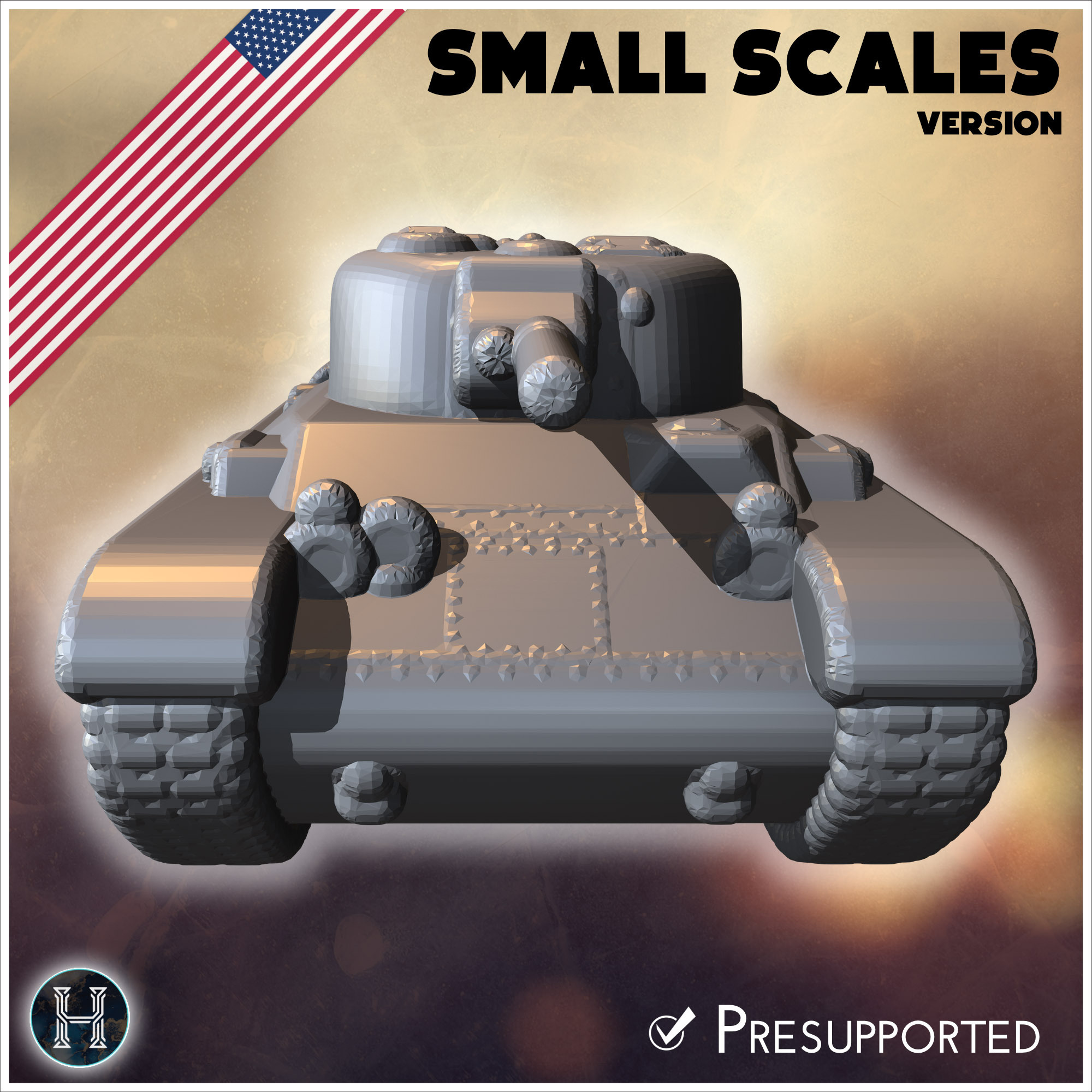 🪖 M22 Locust light airborne tank (small scales version) - USA US Army ...