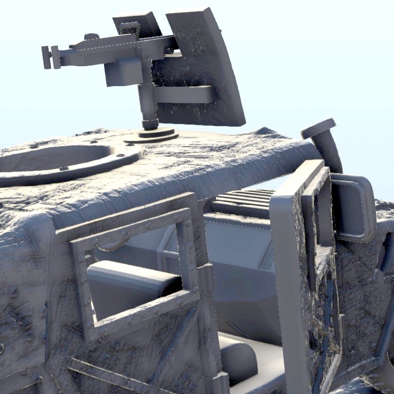 STL file Humvee wreckage with barrels - Arabian Flames of war Bolt ...