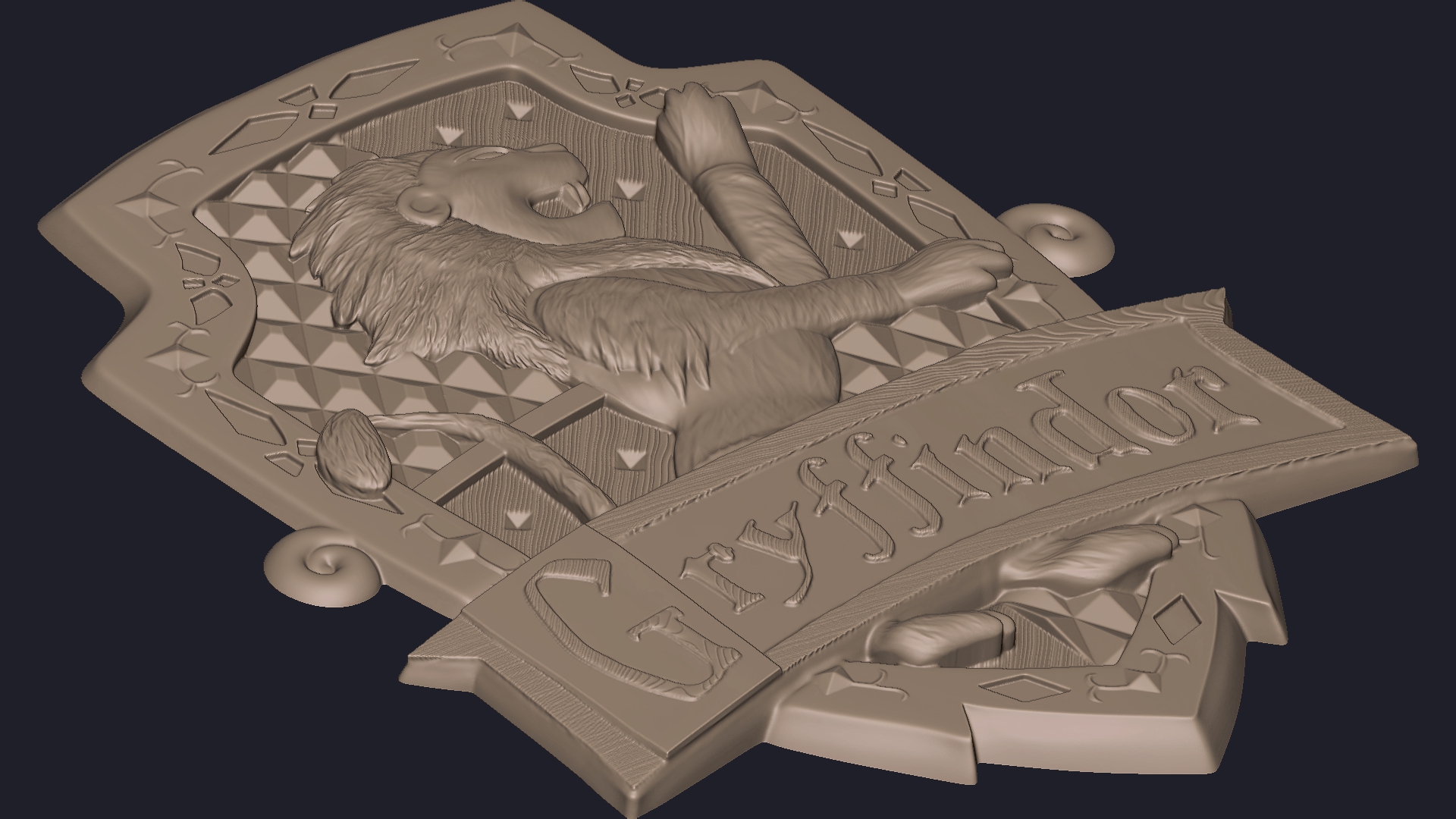 🎁 Gryffindor Crest・ STL File for ・Cults