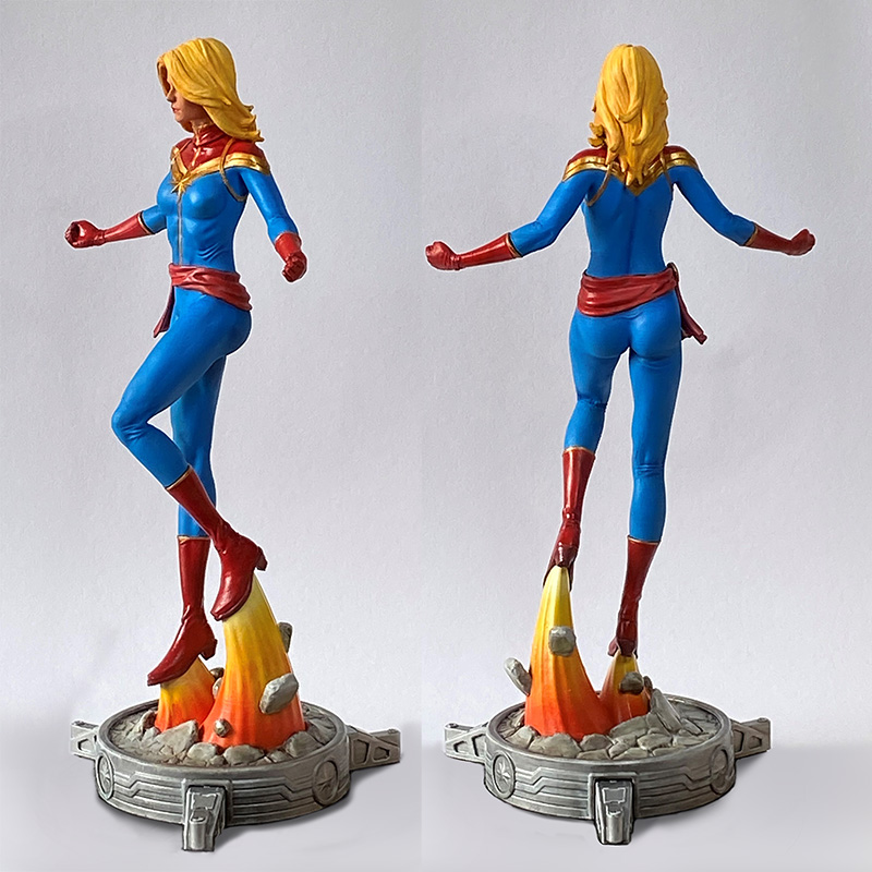 👽 Captain Marvel 6th Scale Figurine/statue (FDM friendly)・Free 3D File ...