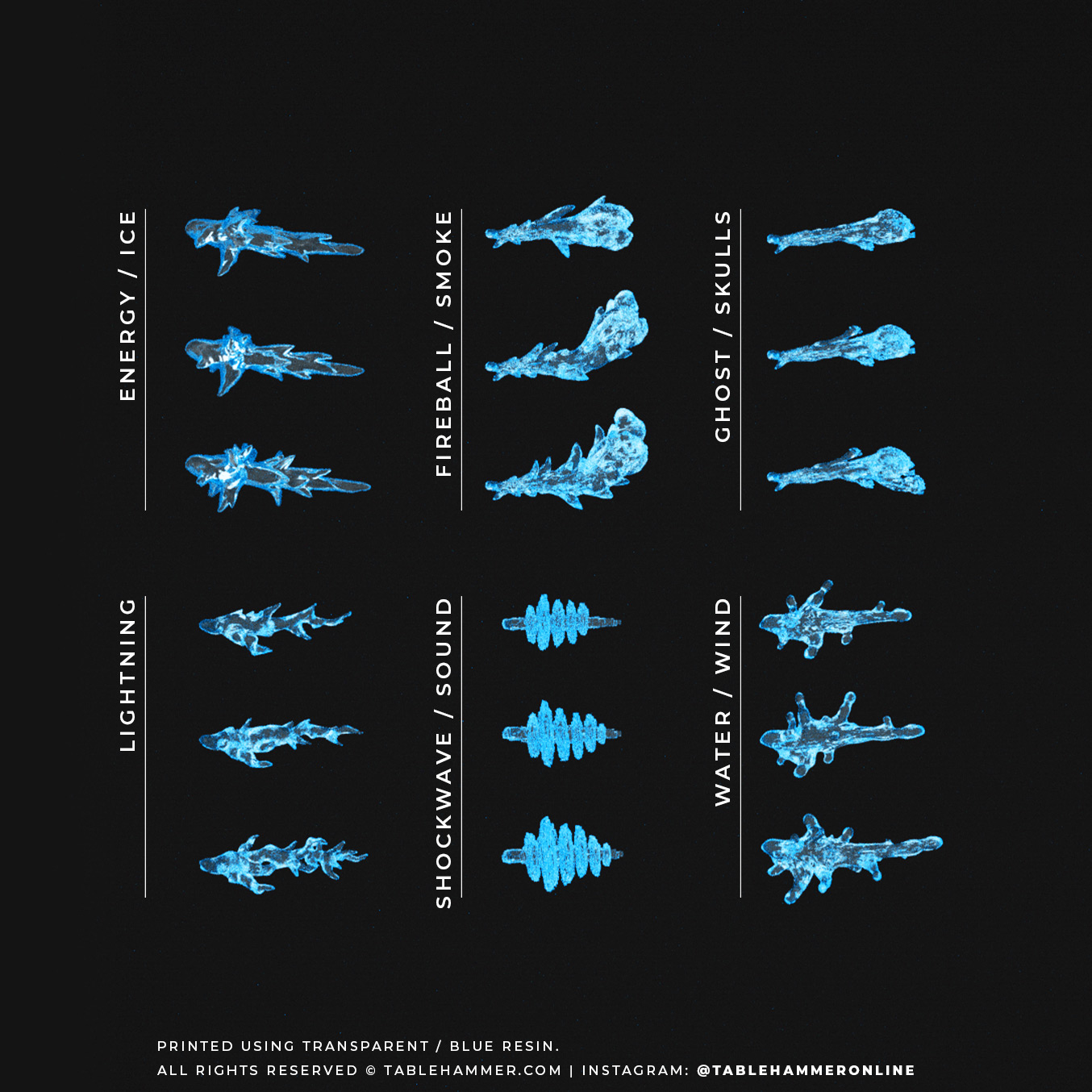 🪄 Shockwave / sound magic affect (3 variants/sizes)・ STL File for ・Cults