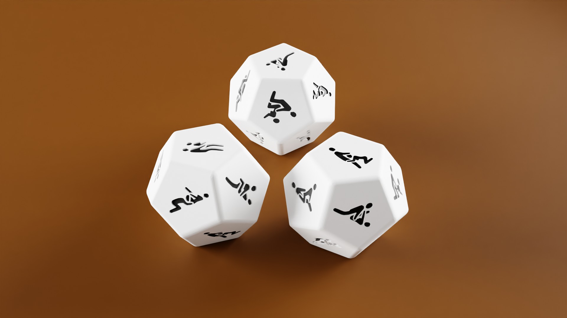 Archivo STL Dados de 12 caras Posiciones del Kamasutra 🇮🇳 (OBJ)・Plan ...