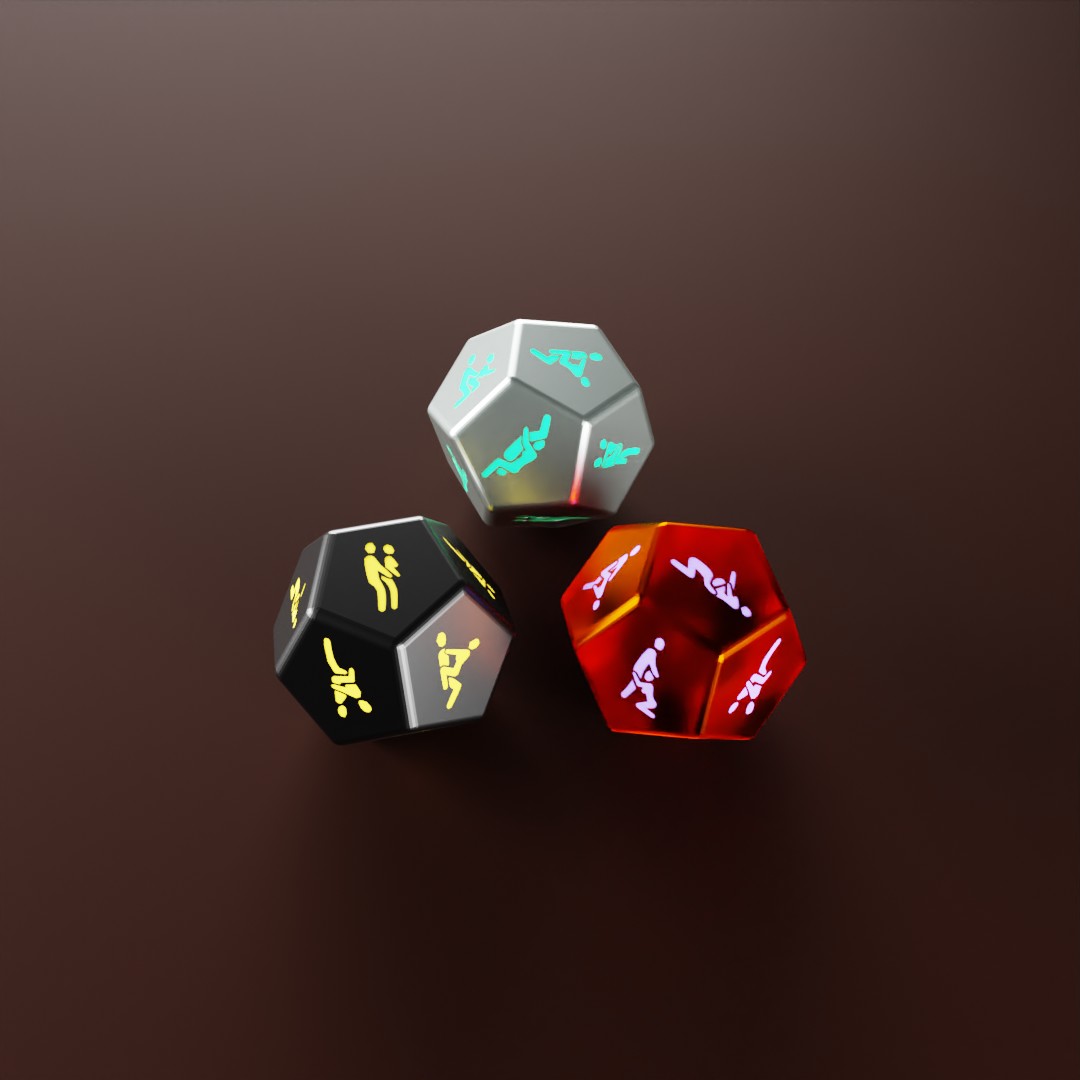 Archivo STL Dados de 12 caras Posiciones del Kamasutra 🇮🇳 (OBJ)・Plan ...
