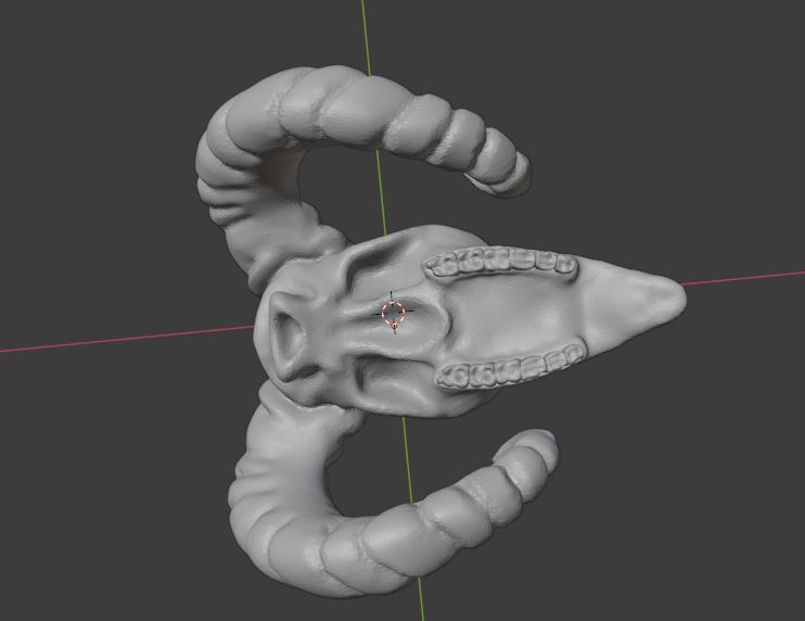 🐏 Ram skull・ STL File for ・Cults