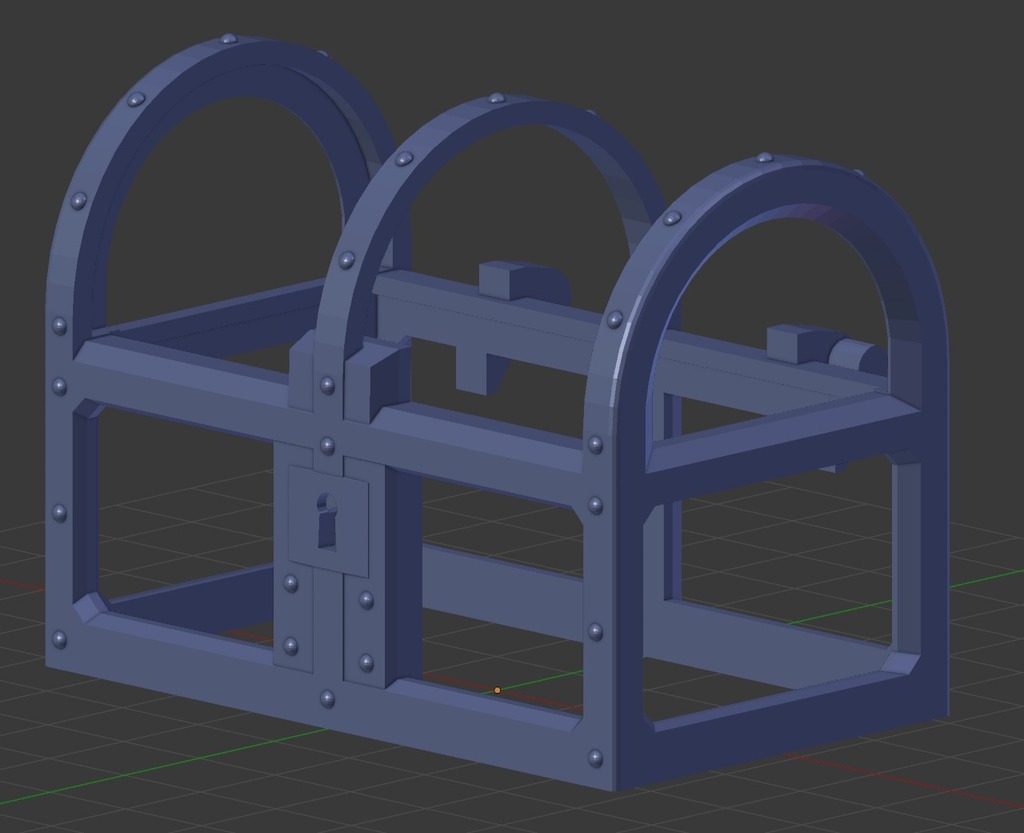 🔒 Hinged Chest with Working Lock, Dual Extrusion・Free 3D File for ・Cults