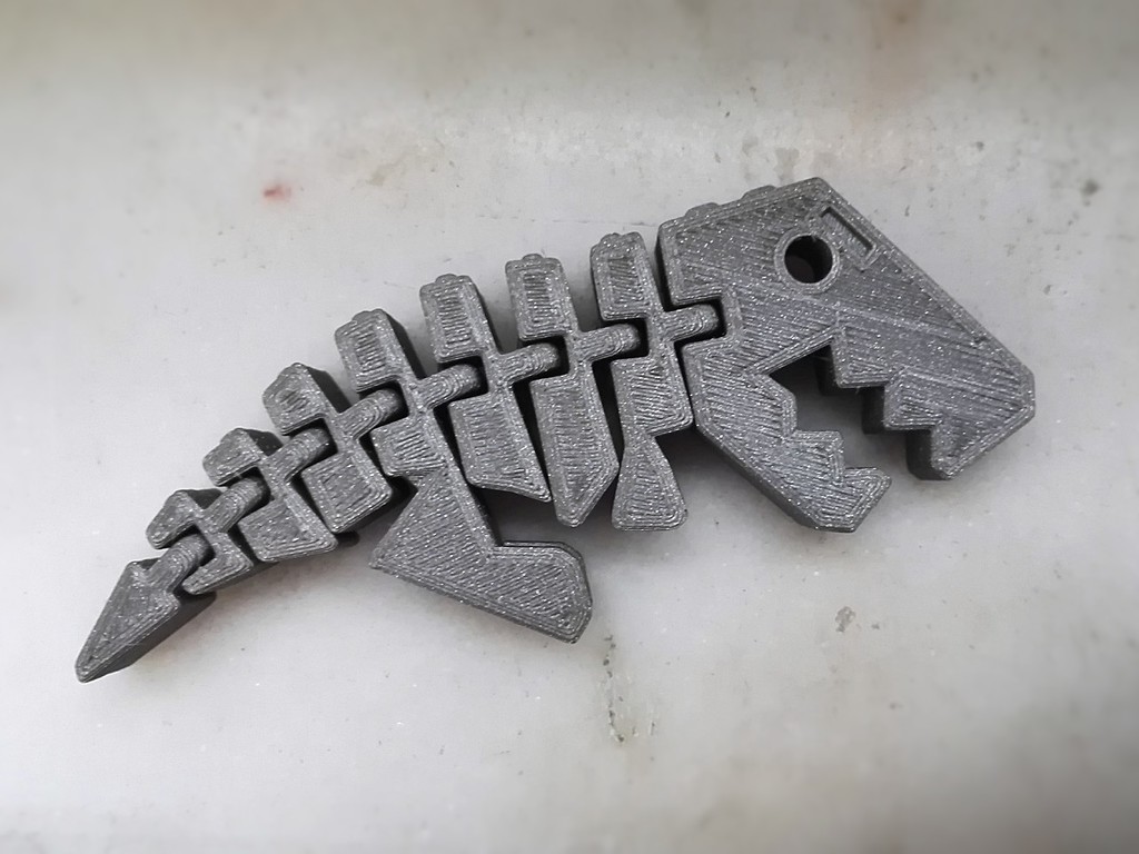 🔗 Flexi Rex with stronger links・Free STL File for 3D printing・Cults