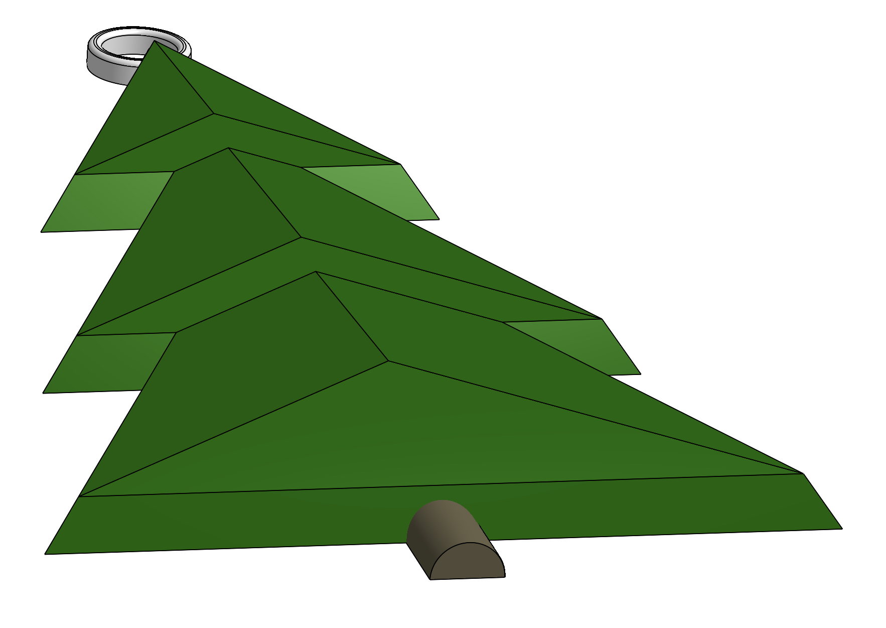 Archivo STL gratis Árbol de Navidad Low Poly 🏠 ・Objeto para impresora ...