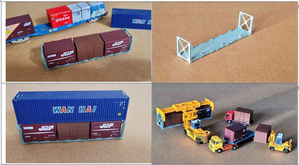 🛤️ Thai ISO-flat rack for Japanese domestic container (1-150)・Free STL ...
