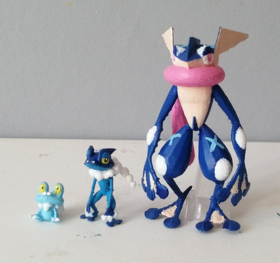 3D print froakie, frogadier, greninja • made with creality ender 3 pro ...