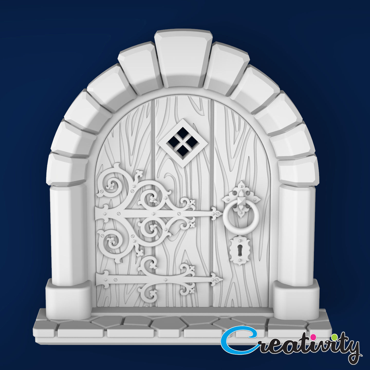 STL file MEDIEVAL CASTLE DOOR 🏰 ・3D printable design to download・Cults