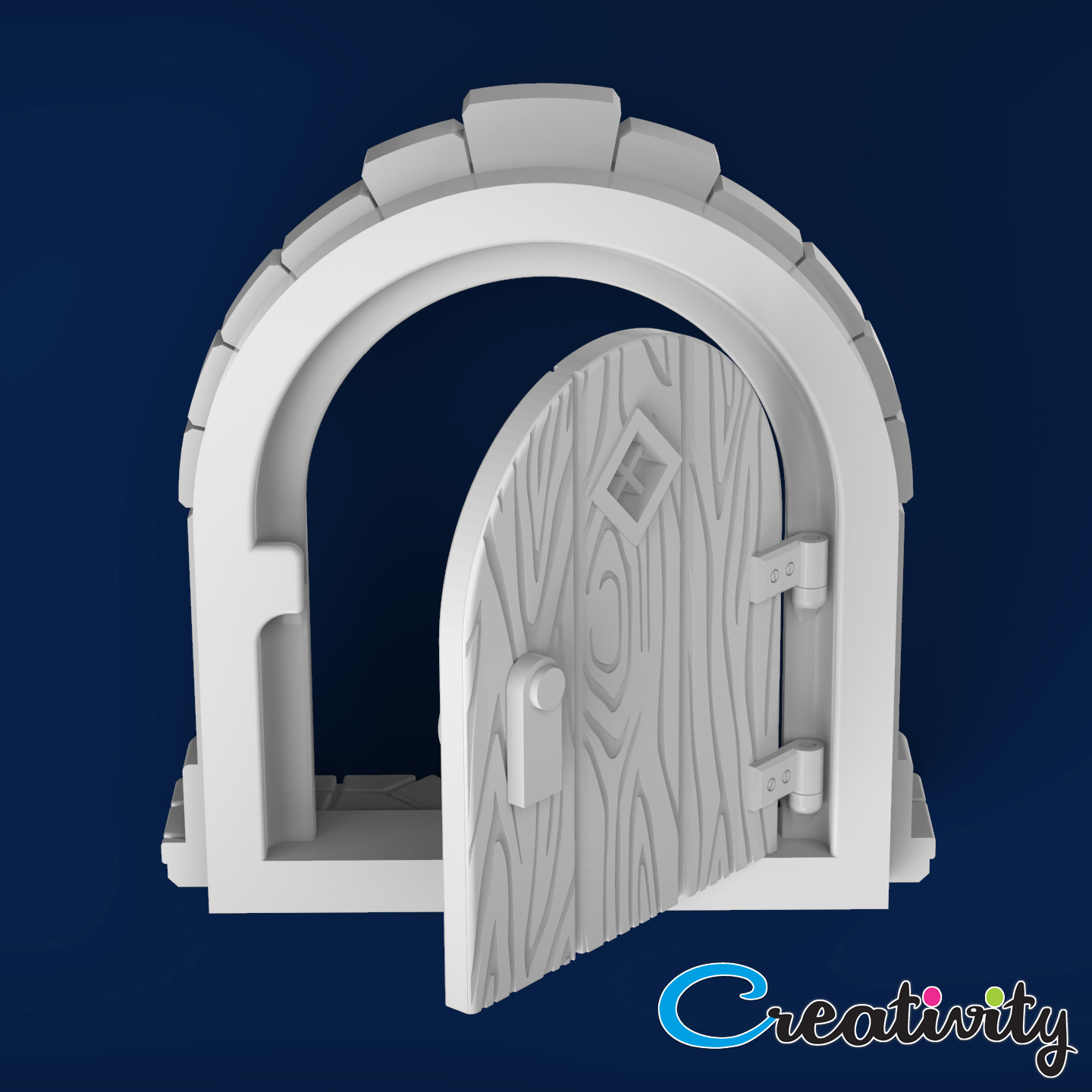 STL file MEDIEVAL CASTLE DOOR 🏰 ・3D printable design to download・Cults