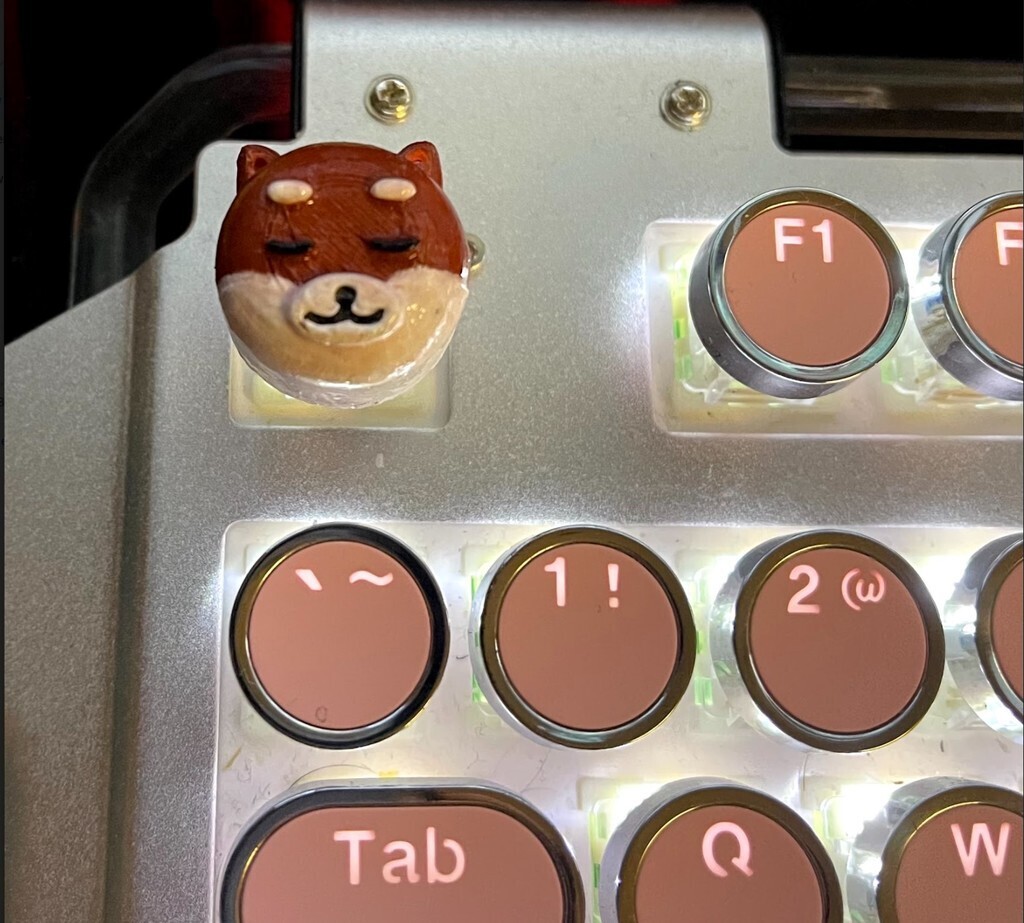 Free STL file Shiba Inu keycap 🐕 ・3D printer design to download・Cults