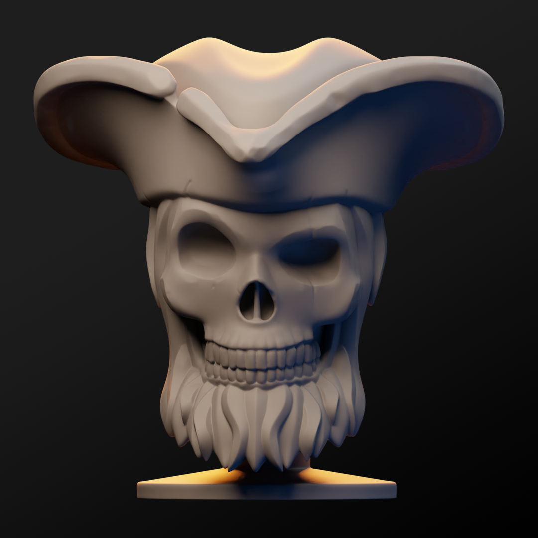 🏴‍☠️ Pirate Skull・Free STL File for 3D printing・Cults
