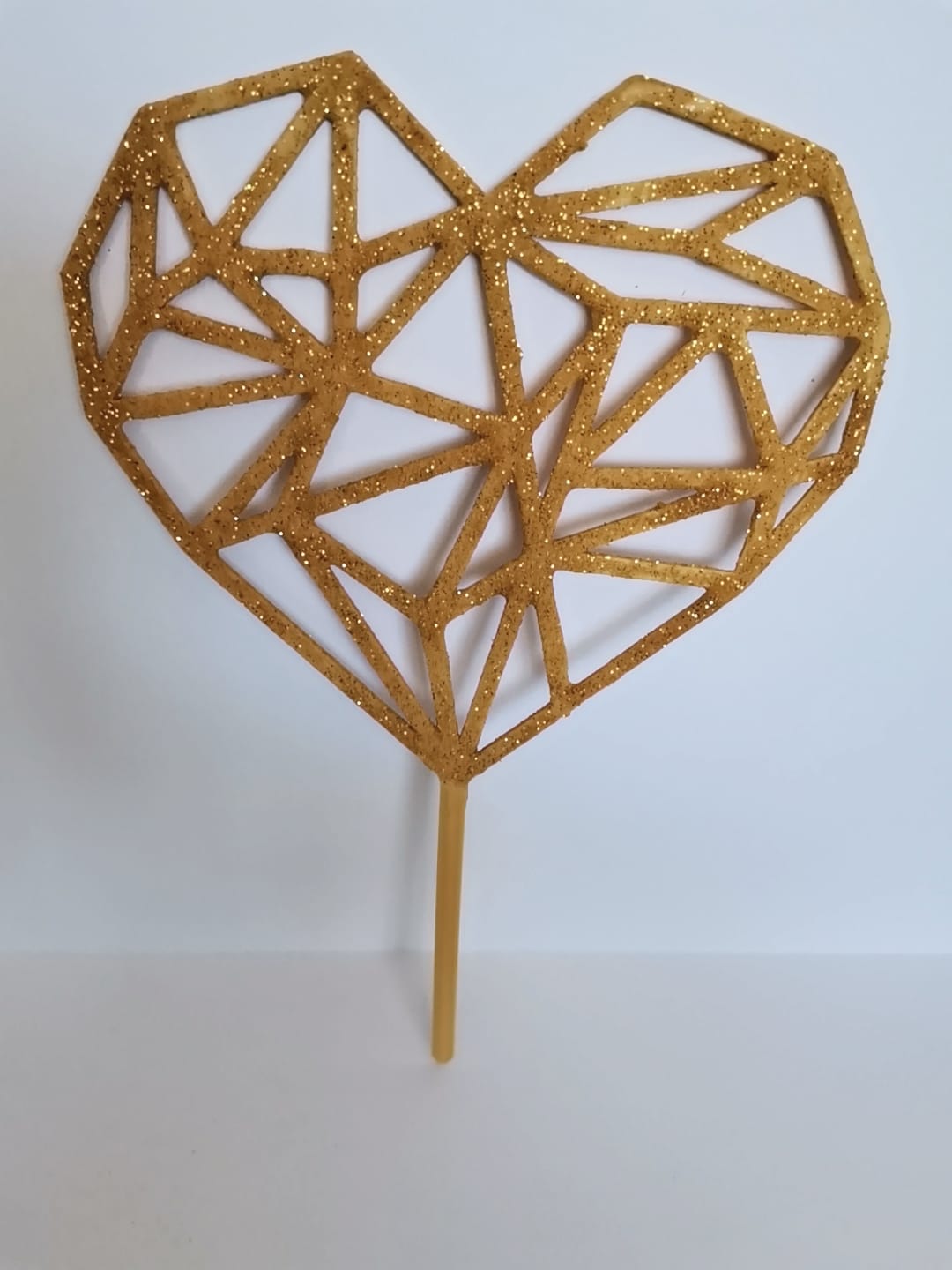 Fichier STL Topper corazon poligonal 🧁 ・Modèle à imprimer en 3D à ...