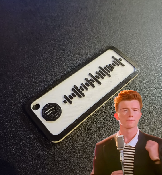 Free 3D file Rick Roll spotify-code 🧞‍♂️ ・3D printing template to ...