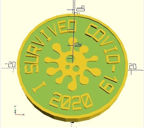 Free STL file I Survided Covid-19 Coin Gift Coronacoin 🪙 ・3D printable ...
