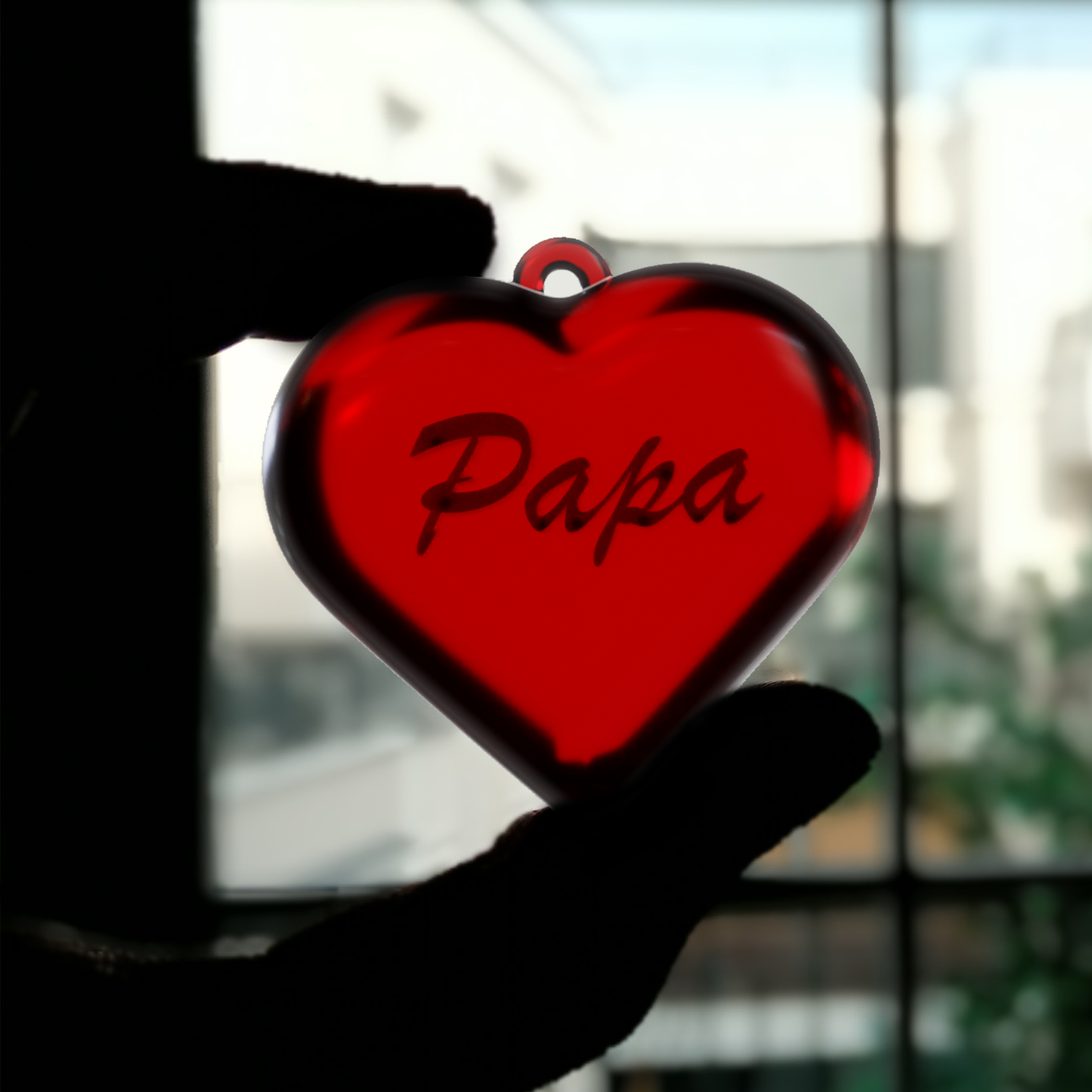 💜 Heart - "Dad" engraved inside・ OBJ File for ・Cults