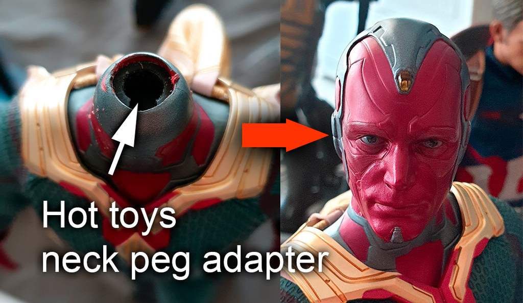🥵 Hot toys neck peg adapter・Free 3D File for ・Cults