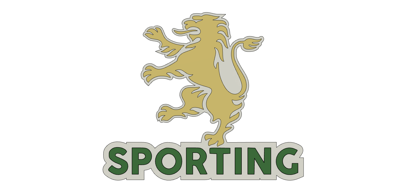 STL file Sporting Logo 🇵🇹 ・3D print object to download・Cults