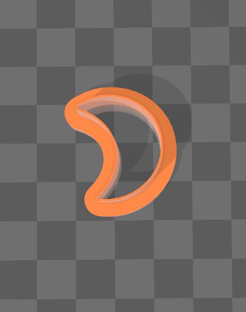 Free STL file Moon shaped cutter 🌙 ・3D printable model to download・Cults