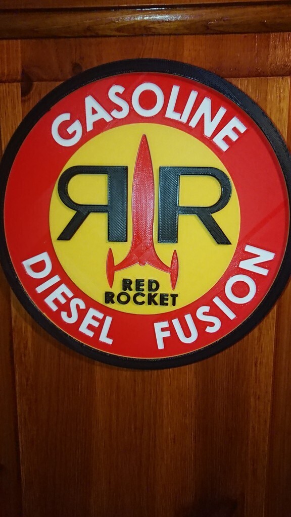 Free STL file Red Rocket Sign / Coaster 🚀 ・3D print design to download ...