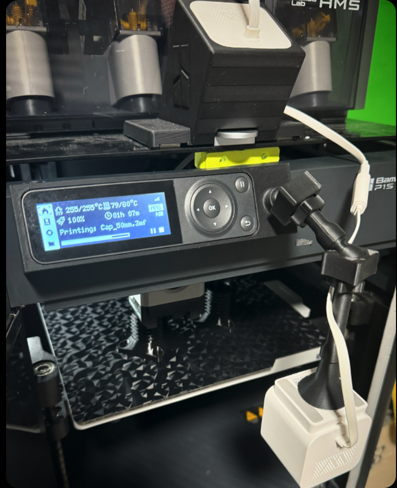 Free 3D file Bambu Labs P1P / P1S Faceplate w/ Articulating Arm For ...