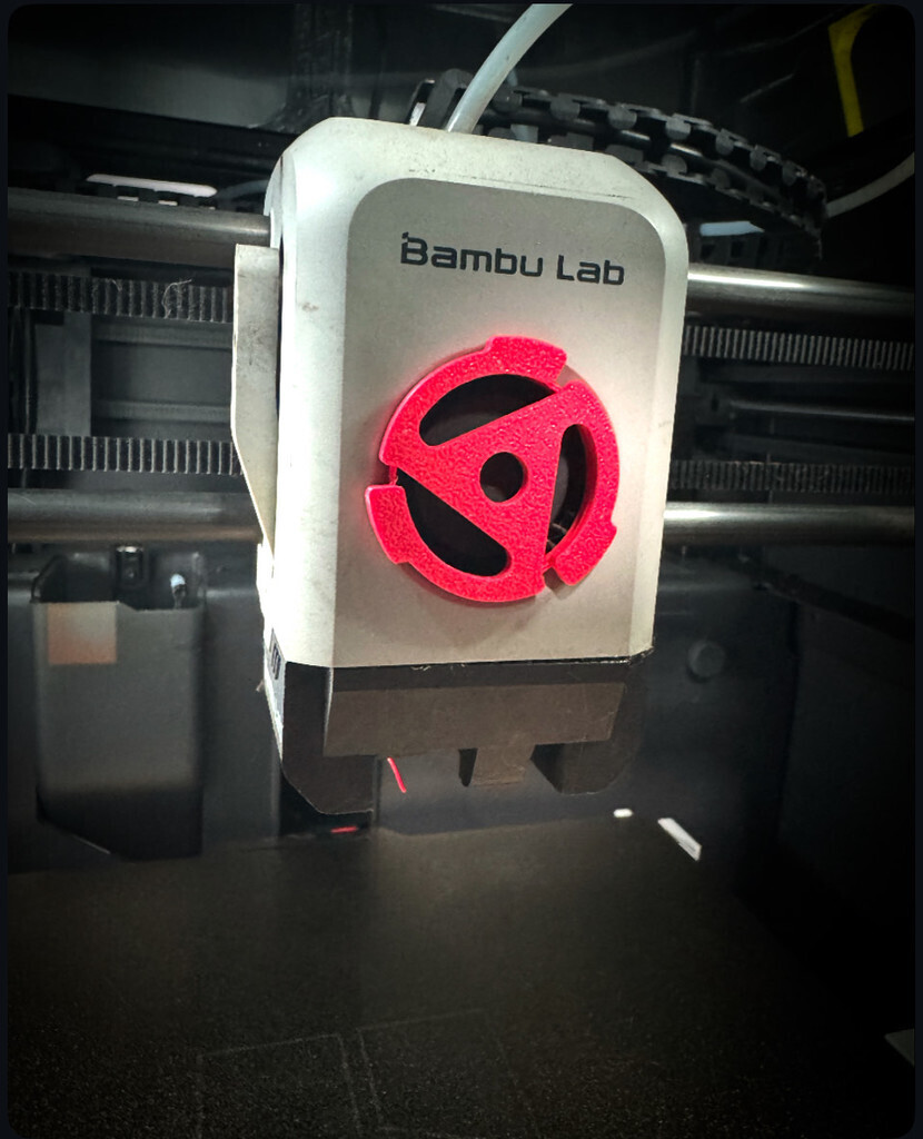 Free 3D file Bambu P1P / P1S / X1C Vinyl 45 Record Adapter Fan Cover ⏺️ ...
