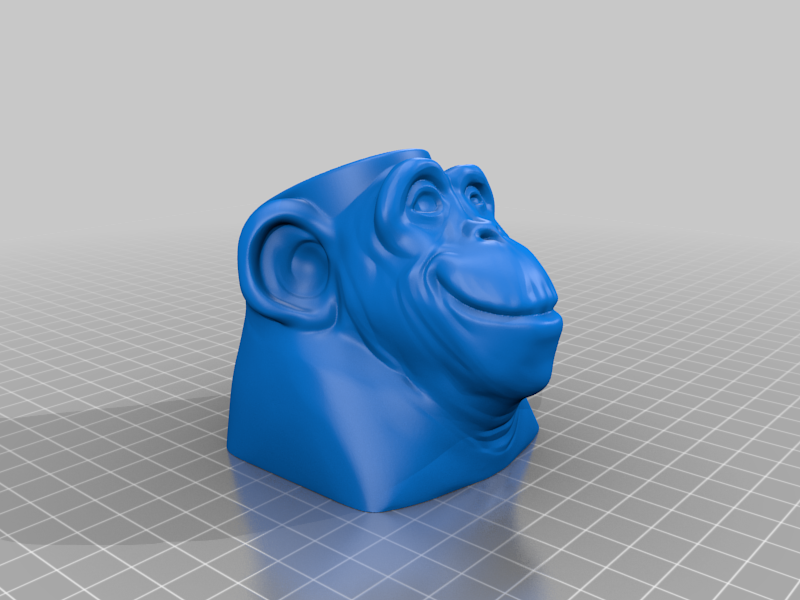 Free 3D file Smoking Chimp Pencil Holder 🚬 ・3D printable object to ...