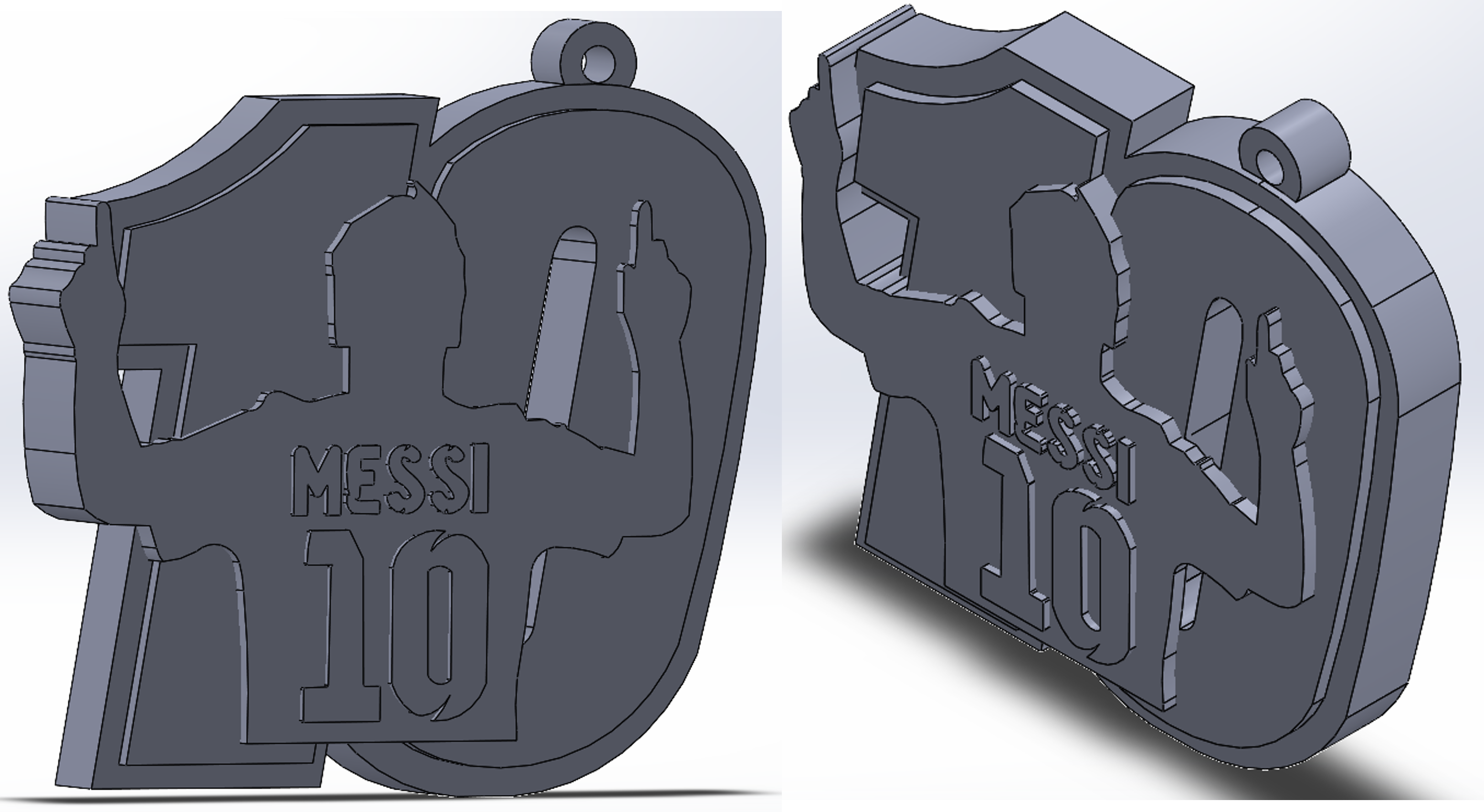 STL file Messi Key Chain 🔑 ・3D printer design to download・Cults