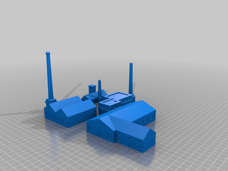 Free 3D file Factory buildings 1/600 🧑‍🏭 ・3D printable design to ...
