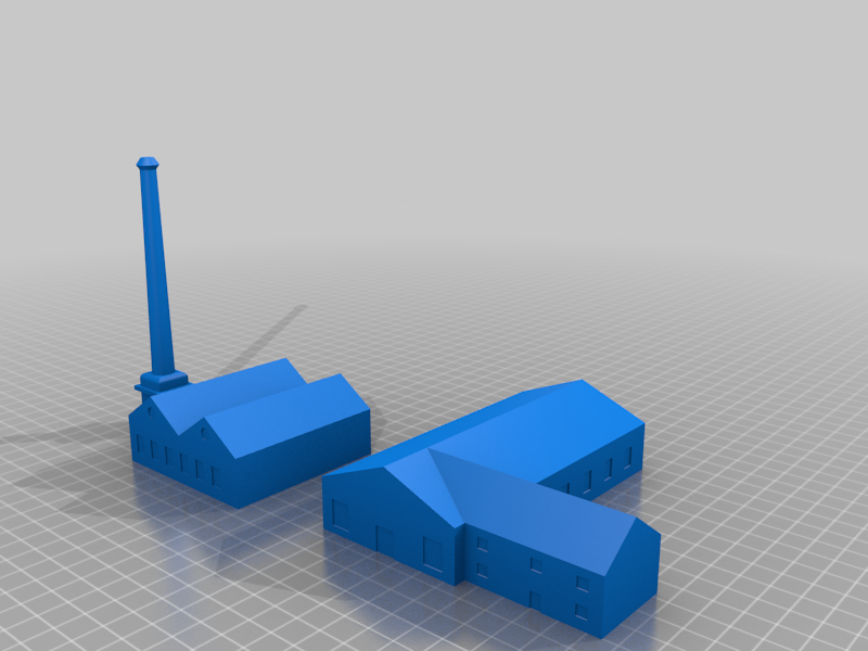 Free 3D file Factory buildings 1/600 🧑‍🏭 ・3D printable design to ...